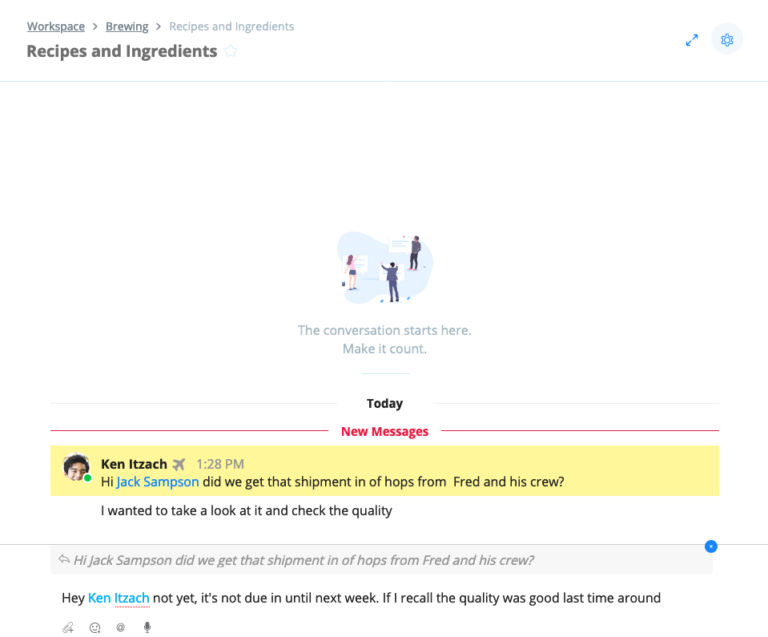 Create a Chat Thread - Samepage Help Center